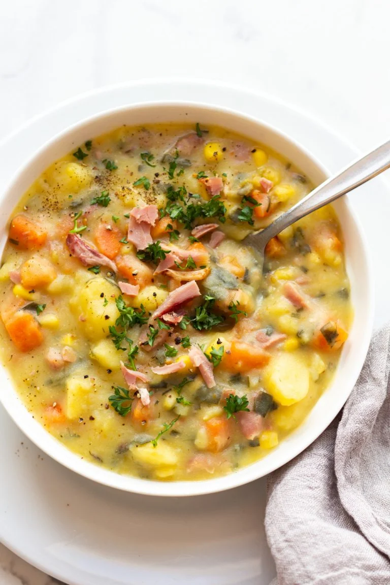 Low FODMAP Creamy Ham and Potato Soup - A Little Bit Yummy