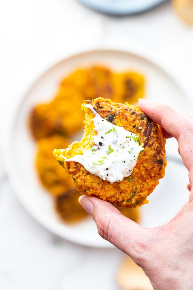 Low FODMAP Spiced Carrot Fritters with Lime Coriander Yoghurt - A ...